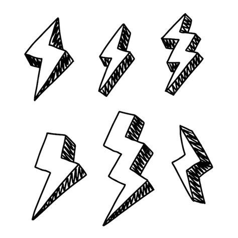 Premium Vector Hand Drawing Lighting Set