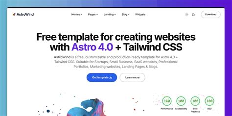 Astro Template · Github Topics · Github