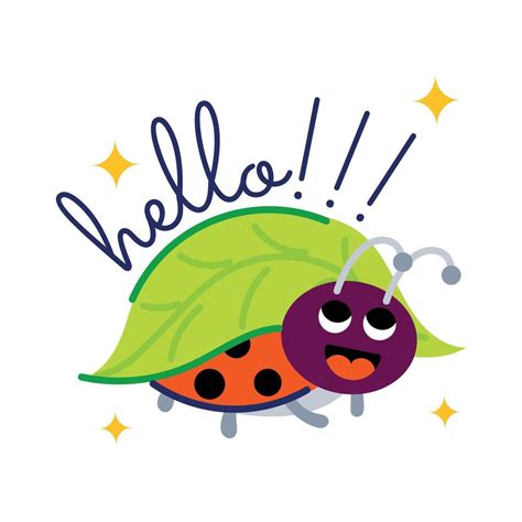 Trendy Cute Ladybug 40265521 Vector Art At Vecteezy