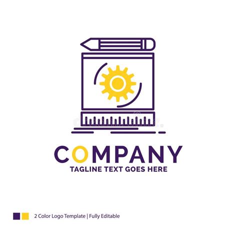 Company Name Logo Design For Draft Engineering Process Protot Stock Vector Illustration Of