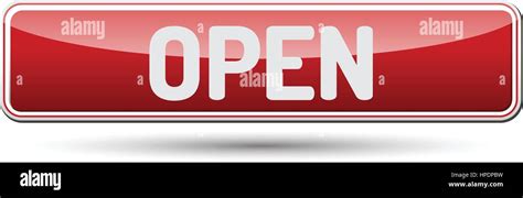 OPEN Abstract Beautiful Button With Text Stock Vector Image Art Alamy