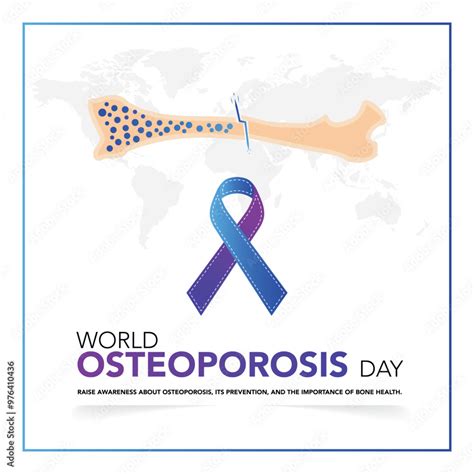 White Bone Shape Ribbon For Osteoporosis Awareness Concept Bone