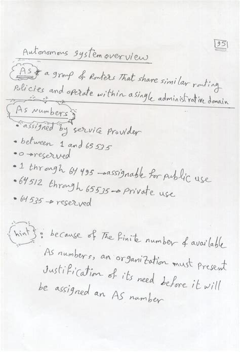 A Handwritten Brief Explanation Of The BGP Routing Protocol PDF Connect Techs