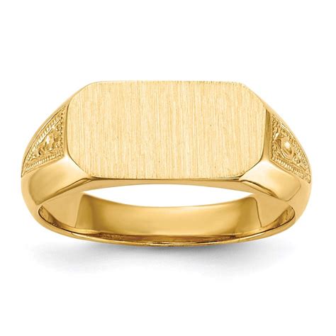 14k 125x60mm Oval Open Back Signet Ring Rs423 Walmart Business Supplies