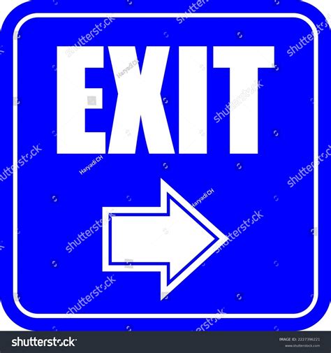 Exit Sign Arrow Vector Stock Vector Royalty Free 2227396221 Shutterstock