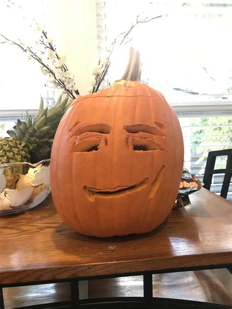Me And My Dad Made A Man Face Pumpkin R Roblox