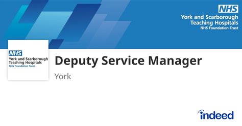 Deputy Service Manager York Yo31 8he