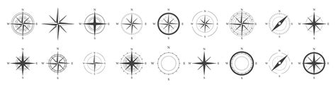 Simple Compass Rose Designs