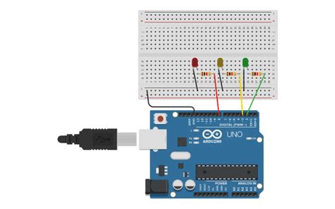 Circuit Design Lighting System Tinkercad