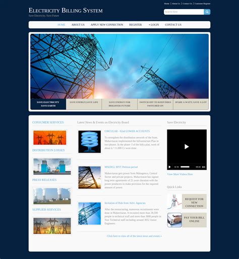Jsp Java Project Electricity Billing System With Mysql Database