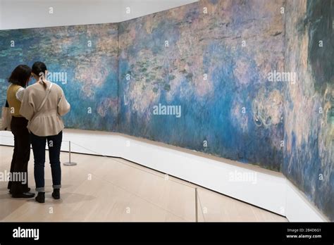 Claude Monet Water Lilies At The Museum Of Modern Art Nyc Usa Stock