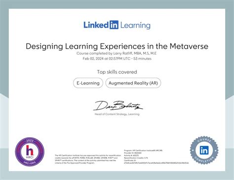 Larry Ratliff Mba Ms Me On Linkedin Certificate Of Completion