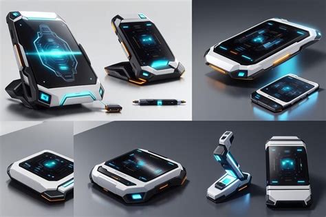 Premium Ai Image Design Electronic Device Mockups In A Futuristic Scifi Style For Techrelated