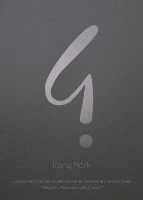 Irony Mark Poster By Cornea Designs Displate