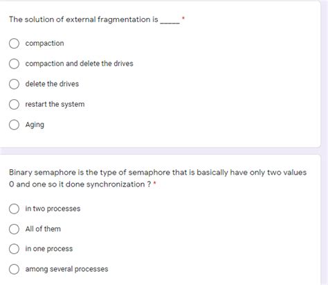 Solved The Solution Of External Fragmentation Is Compaction Chegg