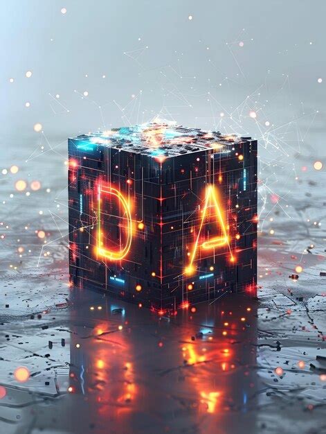 Photo Realistic Data Cube With Dma Text Logo Modern T Shirt Design Concept Premium Ai