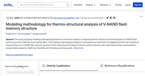 Modeling Methodology For Thermo Structural Analysis Of V Nand Flash