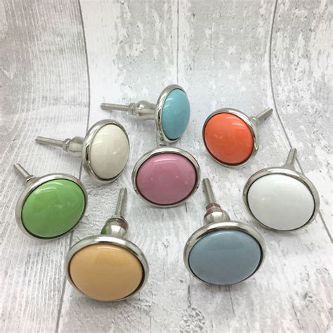 Plain Metal Ceramic Door Knobs Cupboard Handles By G Decor