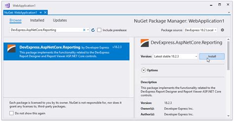 Add The Document Viewer To An Aspnet Core Application Net Reporting Tools Devexpress