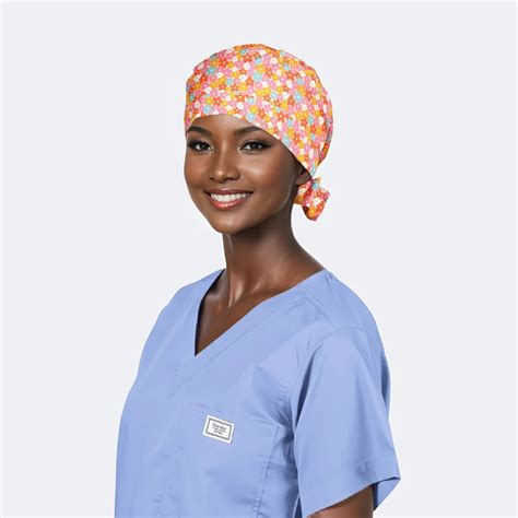 Spritz Of Sunshine Pixie Surgical Cap Blue Sky Scrubs