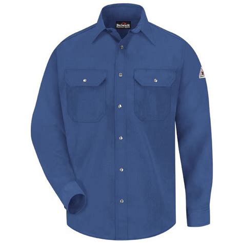 Bulwark Snap Front Uniform Shirt Nomex Iiia 45 Oz Long Size