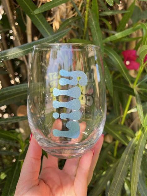 Personalized Stemless Wine Glass Bachelorette Hen Party Glass