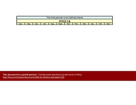 Skilkit For Attrition Calculation Template Excel Xls