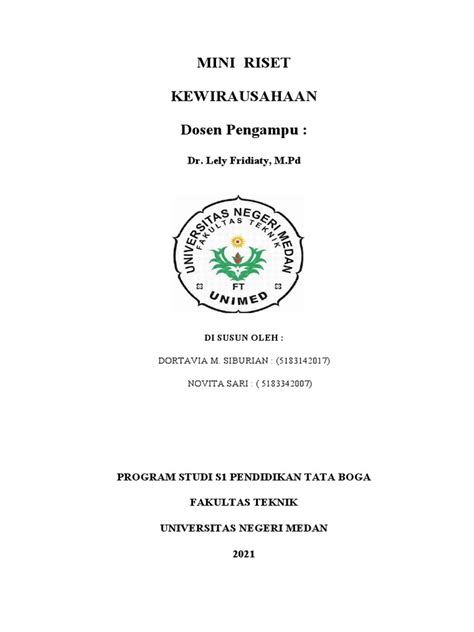 Mini Riset Kewirausahaan Dan Kepemimpinan Pdf