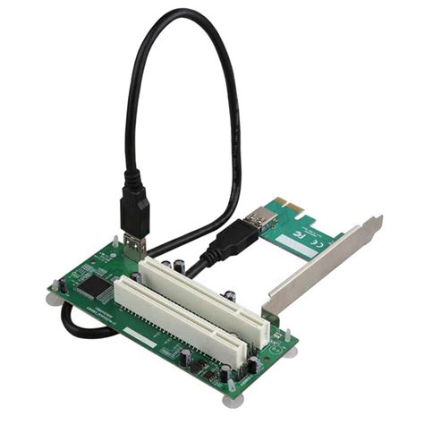 Desktop PCI Express PCI E To PCI Adapter Card PCIe Dual Pci Slot Expansion USB 3 0 Add On