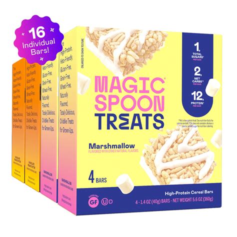 Magic Spoon Protein Treats Variety 4 Pack Peanut Butter Marshmallow