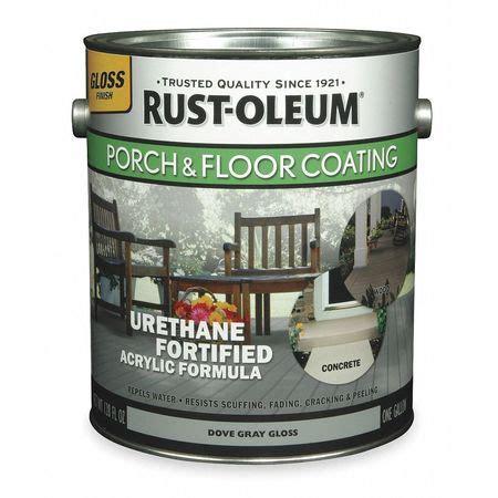 Rust Oleum 1 Gal Floor Coating Semi Gloss Finish Pewter Oil Base 244058 Zoro