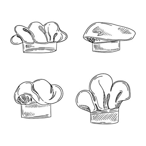 Premium Vector Sketch Chefs Hat Vector Illustration Protective