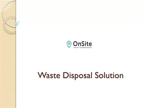 PPT - Waste Disposal Solution PowerPoint Presentation, free download - ID:10666336