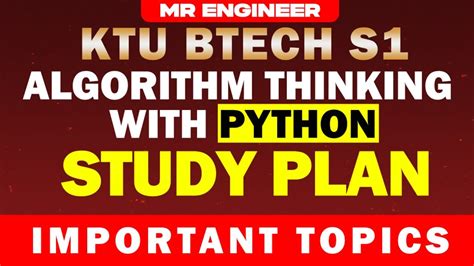 Ktu Btech S1 Python Important Topics Mr Engineer Youtube
