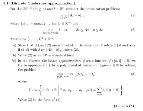 5 1 discrete chebyshev approximation for a € rmxn
