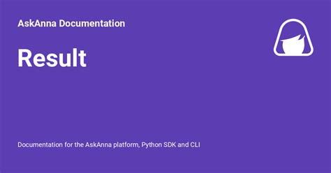 Result Askanna Documentation