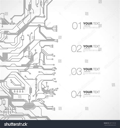 Detailed Printed Circuit Board Design Numbers 库存矢量图（免版税）287179133
