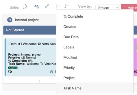 task filters virtosoftware guides and docs