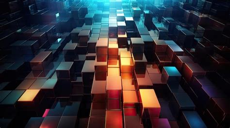 Premium Photo Modern Dark 3d Random Abstract Object With Cinematic Color For Background