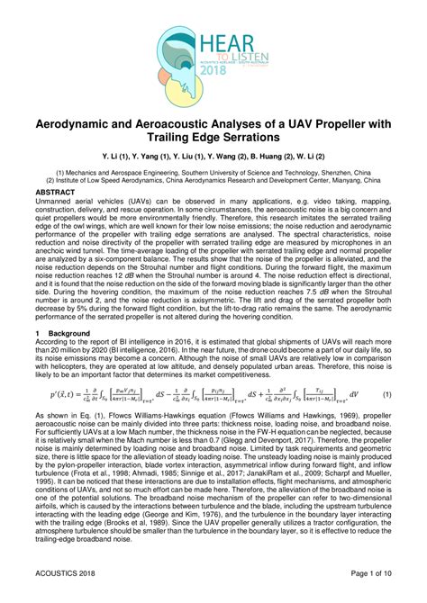 Pdf Aerodynamic And Aeroacoustic Analyses Of A Uav Propeller With