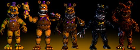 Fredbear Models Showcase [fnaf 4 Blender] By Chuizaproductions On