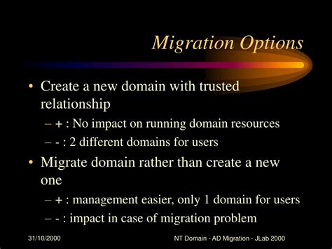 PPT NT DOMAIN ACTIVE DIRECTORY MIGRATION PowerPoint Presentation Free Download ID