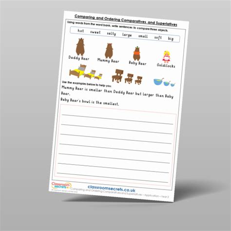 Year 2 Comparing And Ordering Comparatives And Superlatives Application