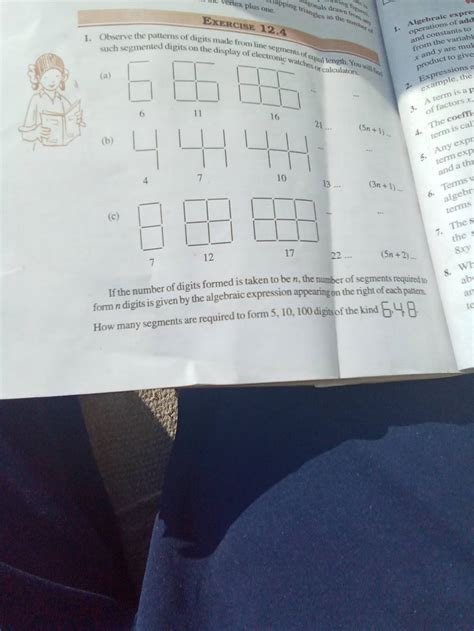 fxrerchse 12 41 observe the patterns of digits made from line segments