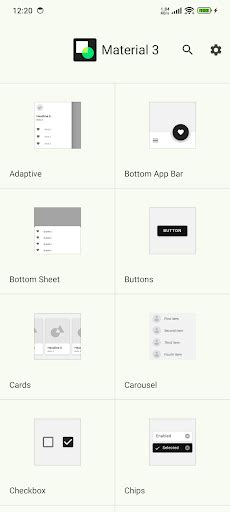 Material Design Components Grand Screen