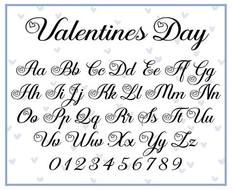 Police De Saint Valentin Police Valentine Coeur Police Love Font Svg