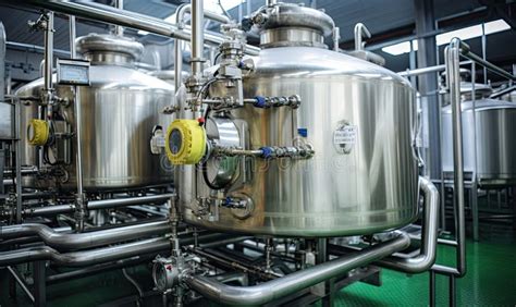 A Massive Metallic Container Inside A Structure Stock Illustration