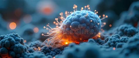 Background Illustration Of The World Of Microorganisms Stock