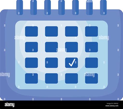 Calendar Planner With Check Mark Stock Vector Image Art Alamy