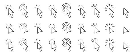 Premium Vector Click An Icon Set Pointer Arrow Icons Cursor Vector Icons